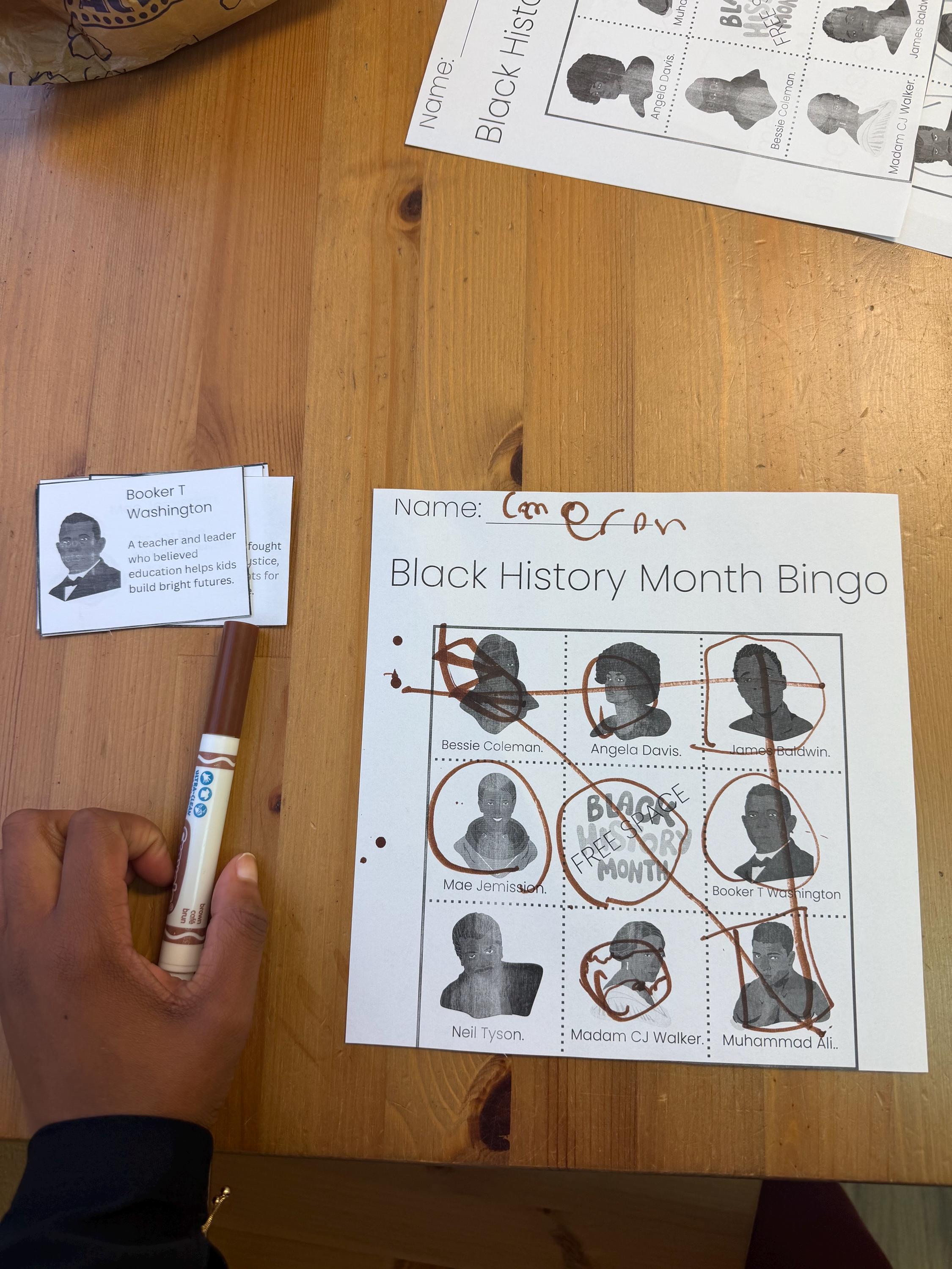 Black History Bingo Game for Kids | Printable Classroom Activity ...