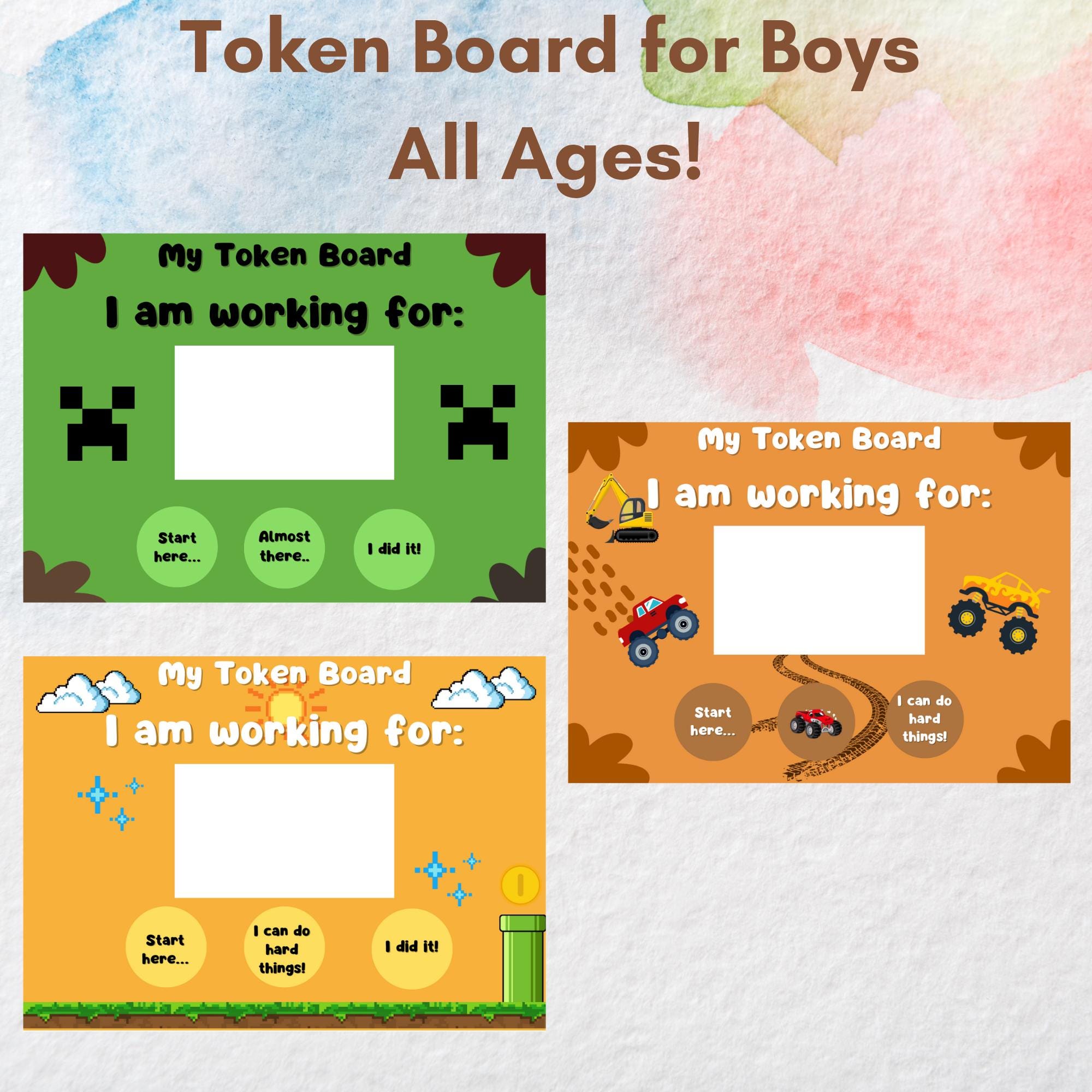 Kids Token Economy Board, Behavior Reward Chart (3, 5 & 10 Tokens) - Etsy