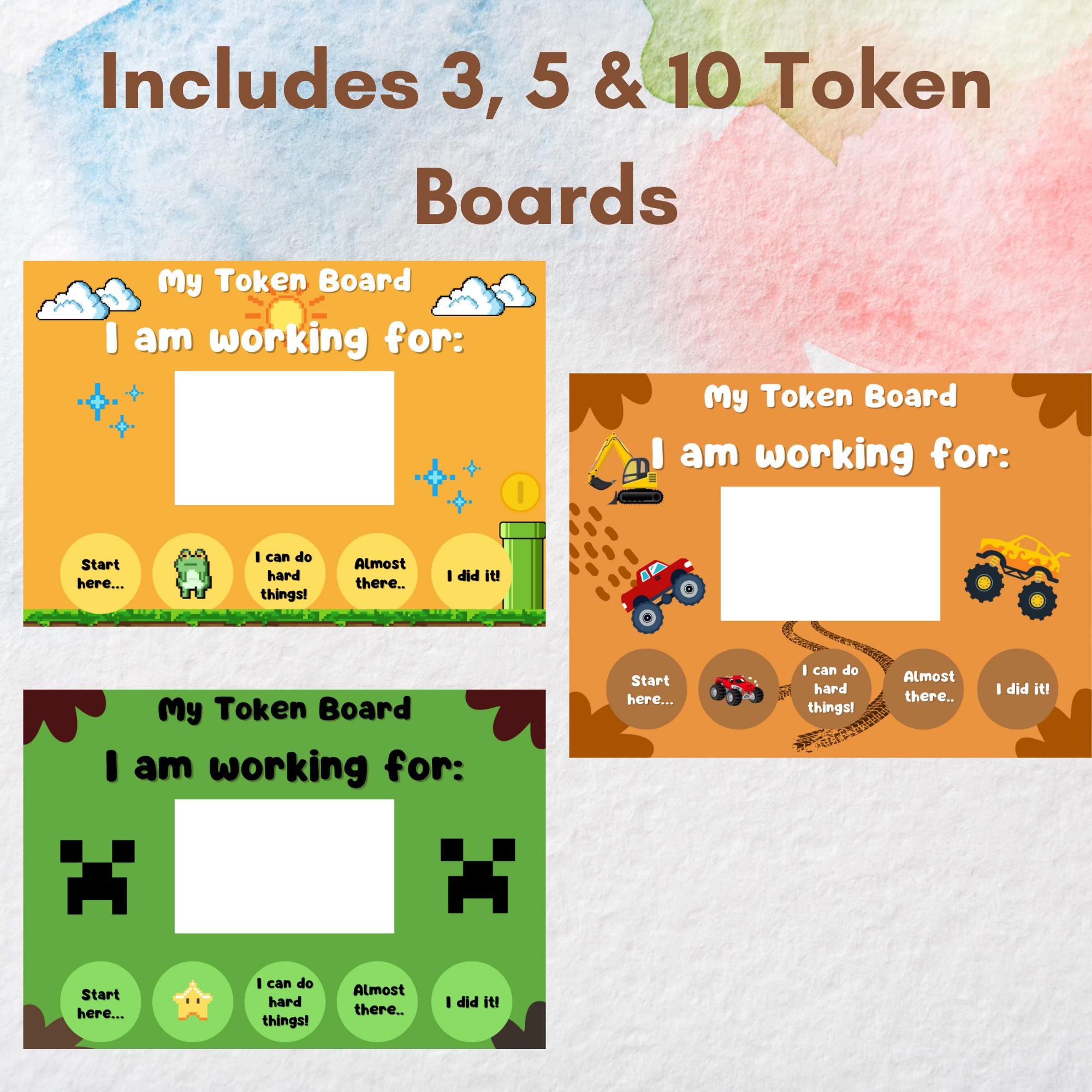 Kids Token Economy Board, Behavior Reward Chart (3, 5 & 10 Tokens) - Etsy
