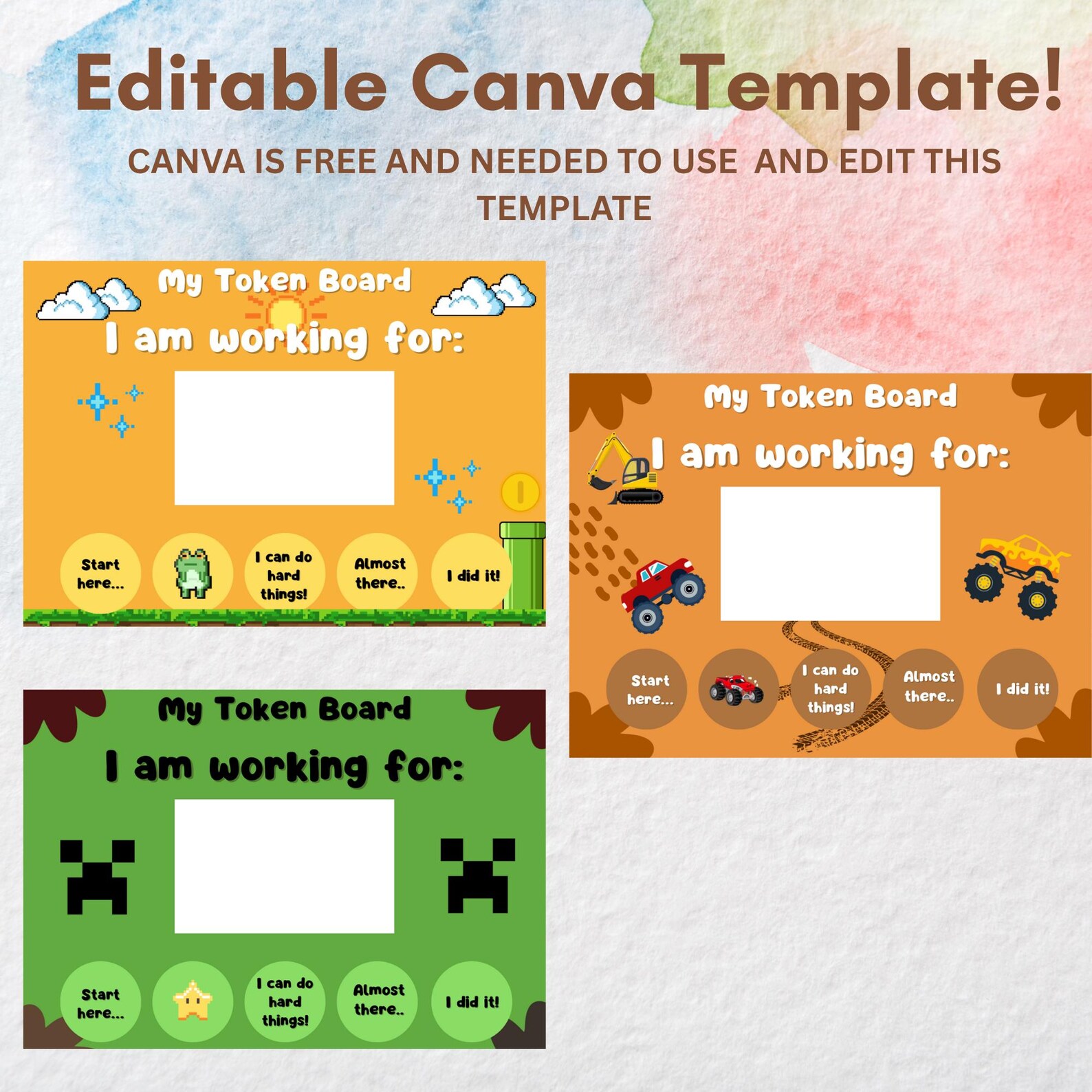 Kids Token Economy Board, Behavior Reward Chart (3, 5 & 10 Tokens) - Etsy