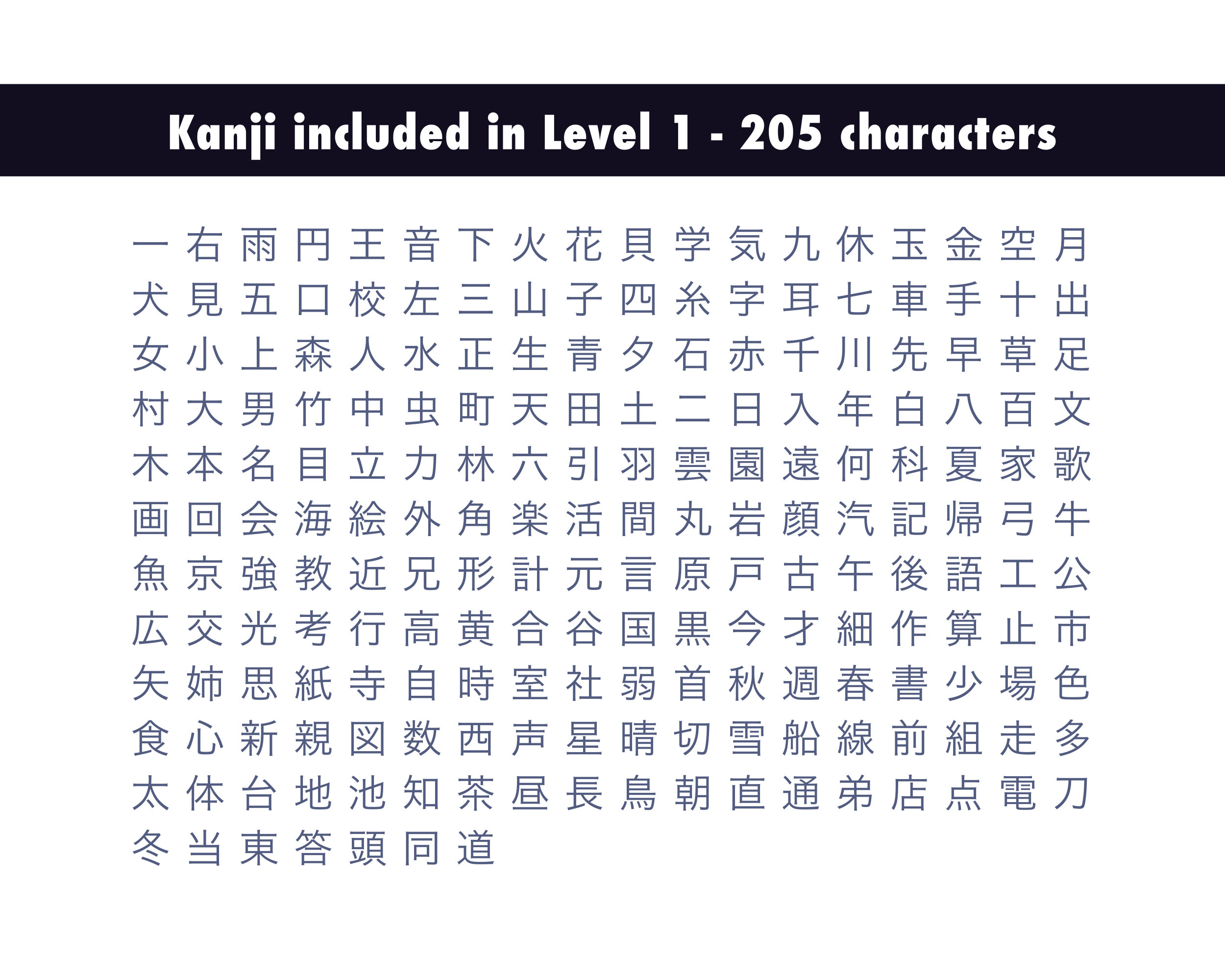 Japanese Kanji Workbook Level1 (basic) - Master Japanese With Printable ...