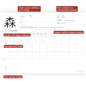 Japanese Kanji Workbook Level1 (basic) - Master Japanese With Printable ...