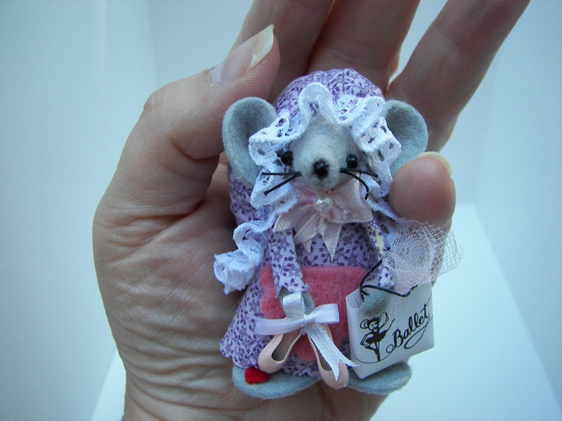 Felt Mice Ballerina Mouse Ornament Cute Dance Gift Collectible | Etsy