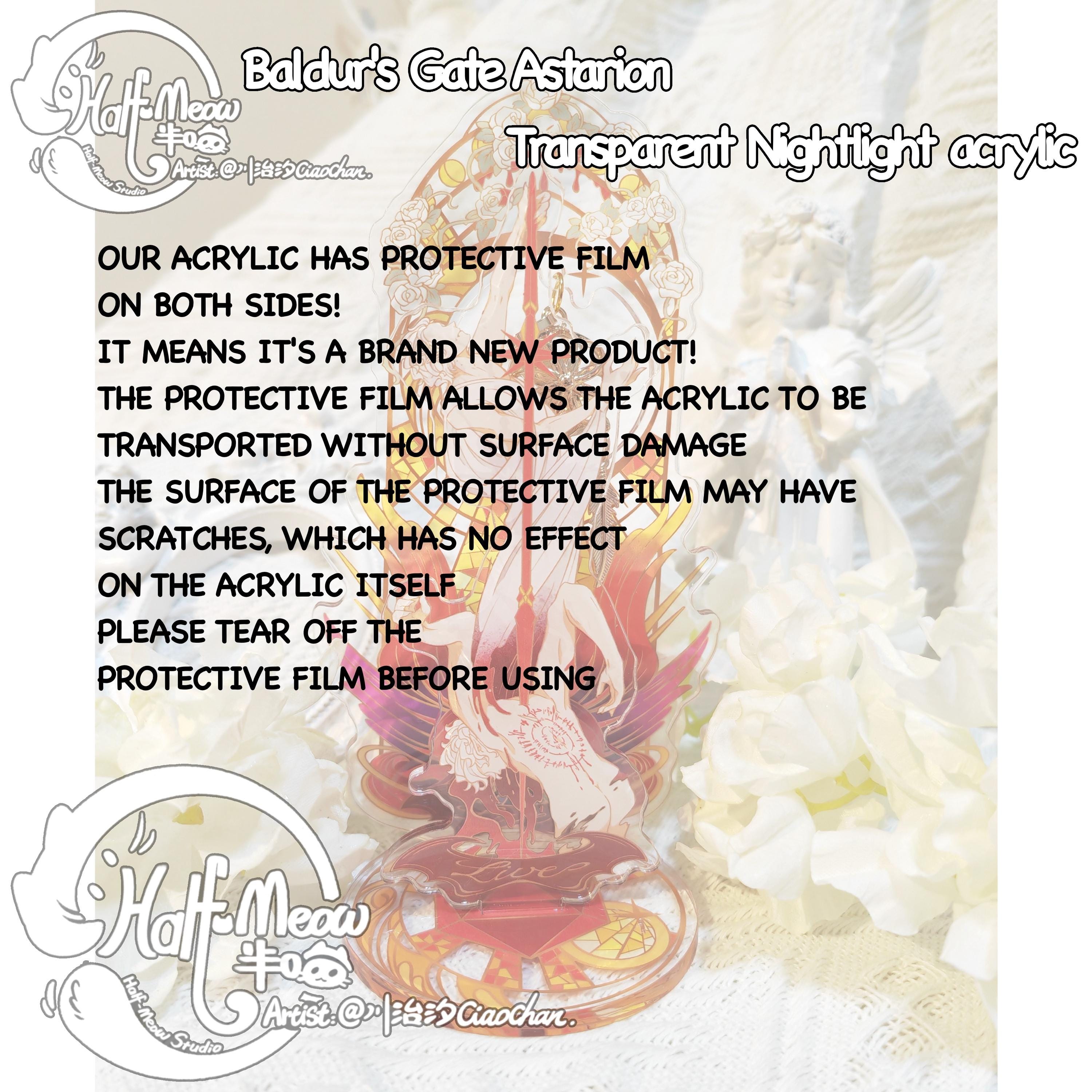 Baldur's Gate 3 Astarion Transparent Night Light Acrylic Stand in Stock ...