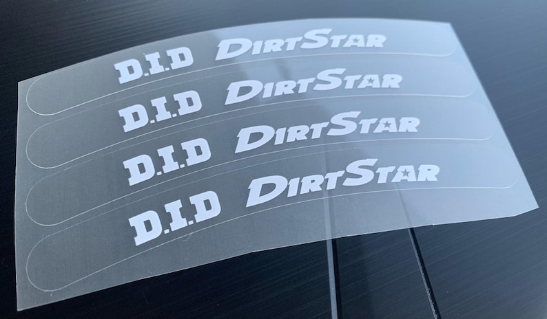 8 X DID DIRTSTAR Wheels Rims Motorcycle Motocross Supermoto MX Stickers ...