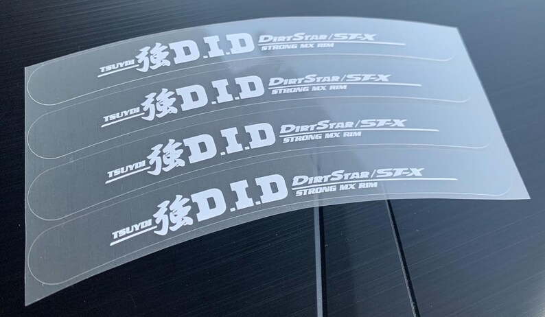 8 X DID DIRTSTAR Wheels Rims Motorcycle Motocross Supermoto MX Stickers ...