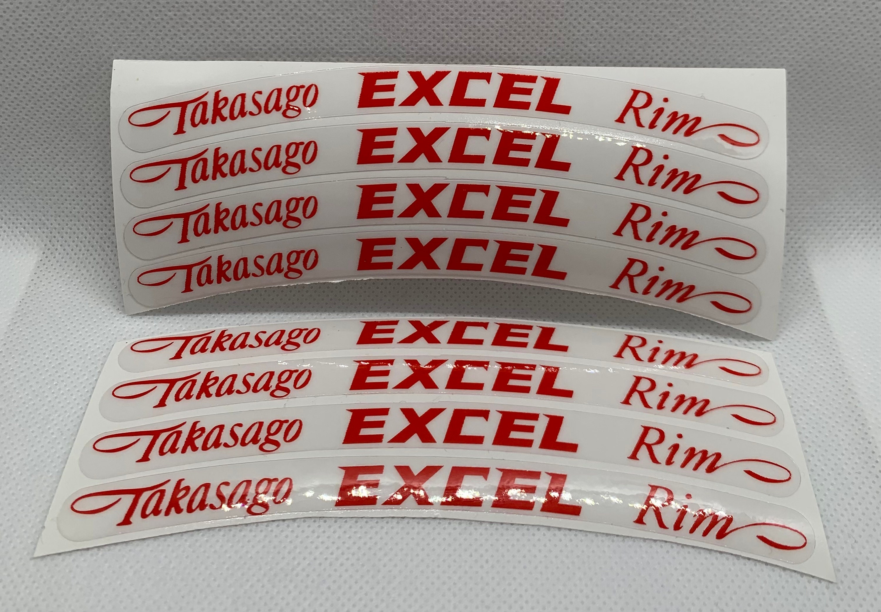 8 X TAKASAGO EXCEL Wheel Rim Motorcycle Motocross Supermoto MX Stickers ...
