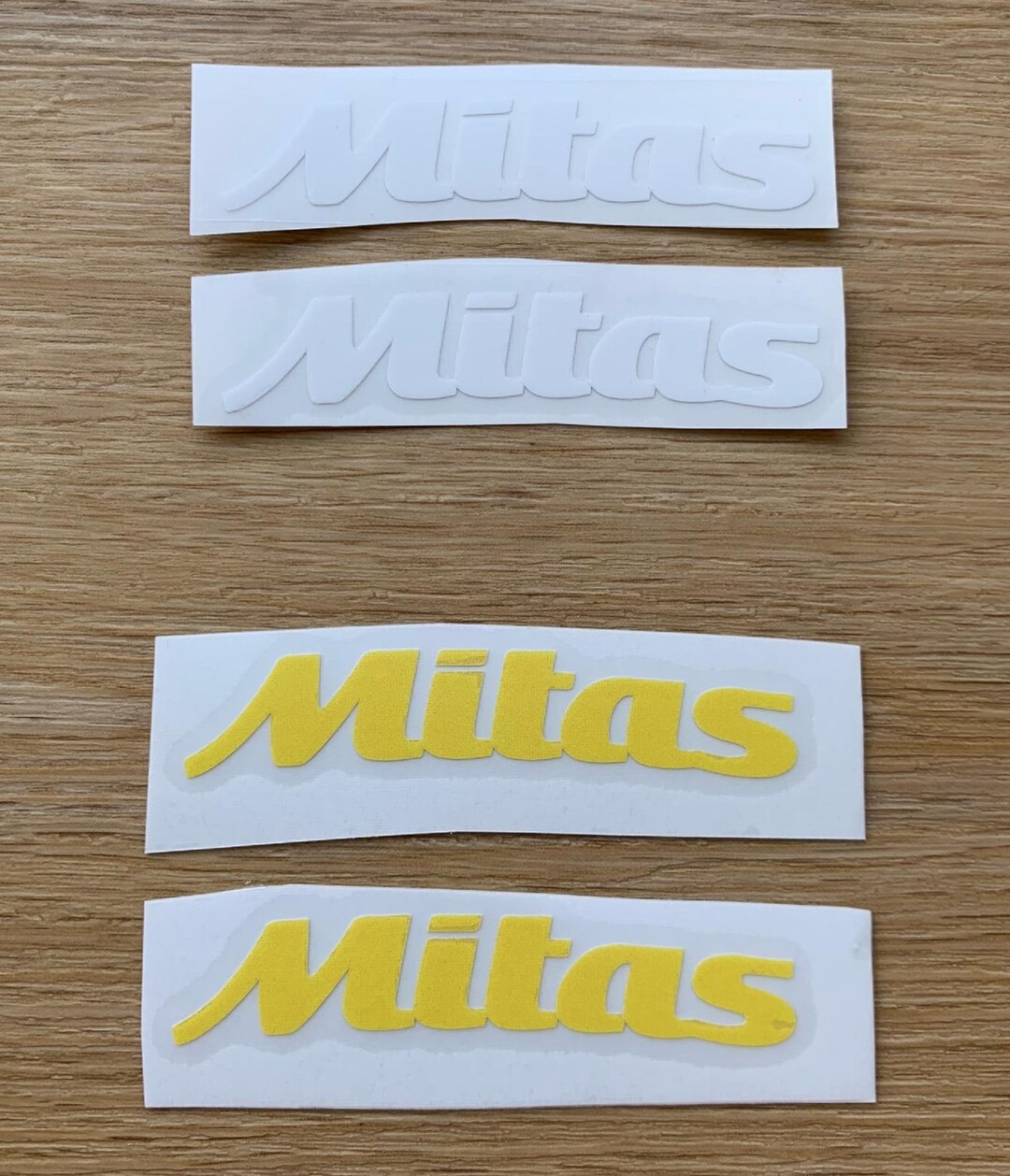4 X MITAS TIRE STICKERS Decals Set Motocross Lettering Dirtbike ...