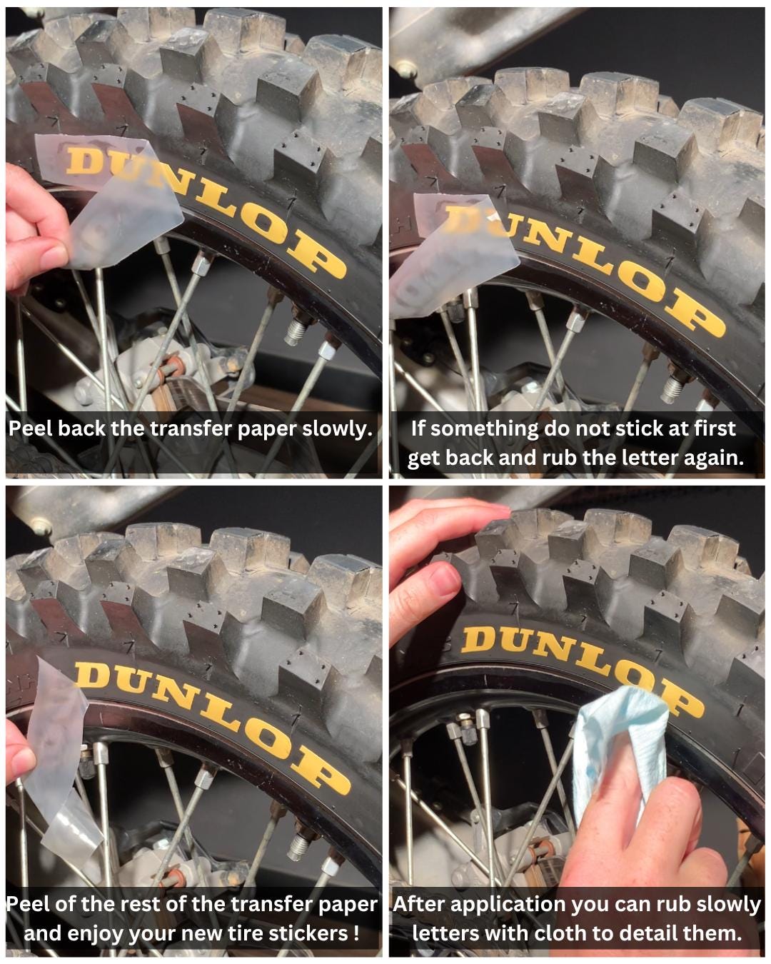 4 X MAXXIS TIRE STICKERS Decals Set Motocross Motorcycle Dirtbike ...