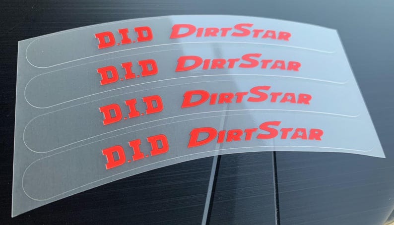 8 X DID DIRTSTAR Wheels Rims Motorcycle Motocross Supermoto MX Stickers ...