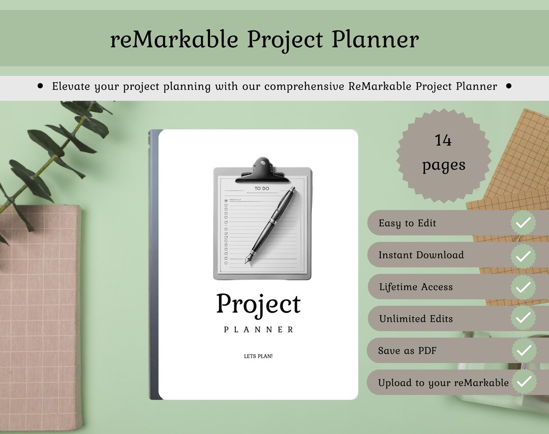 Project Planner Remarkable 2 Templates Goals and Strategies Remarkable ...