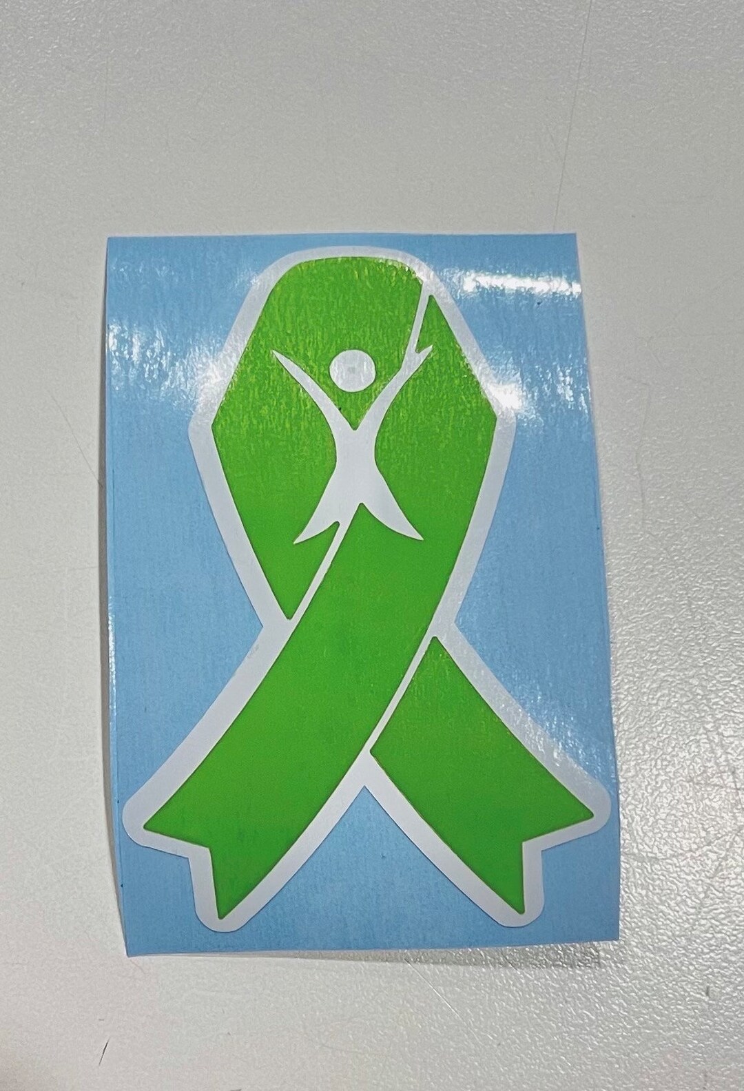 Duchenne Muscular Dystrophy Green Ribbon Decal for Vehicle Windows or ...