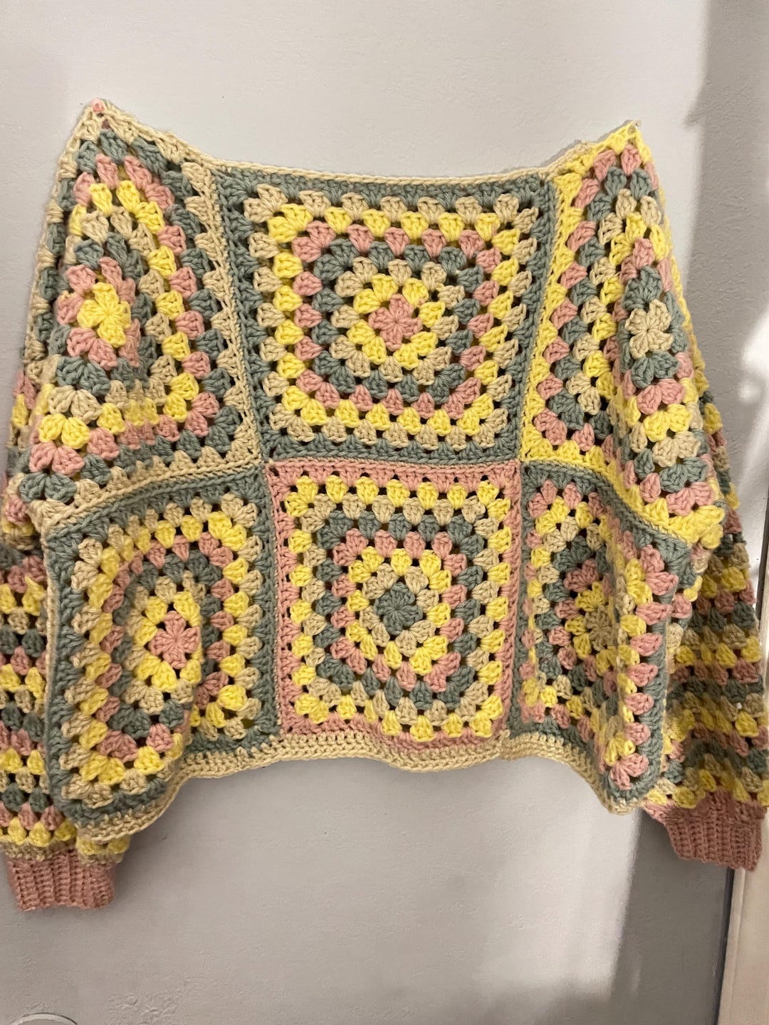 Oversized Granny Square Sweater - Etsy