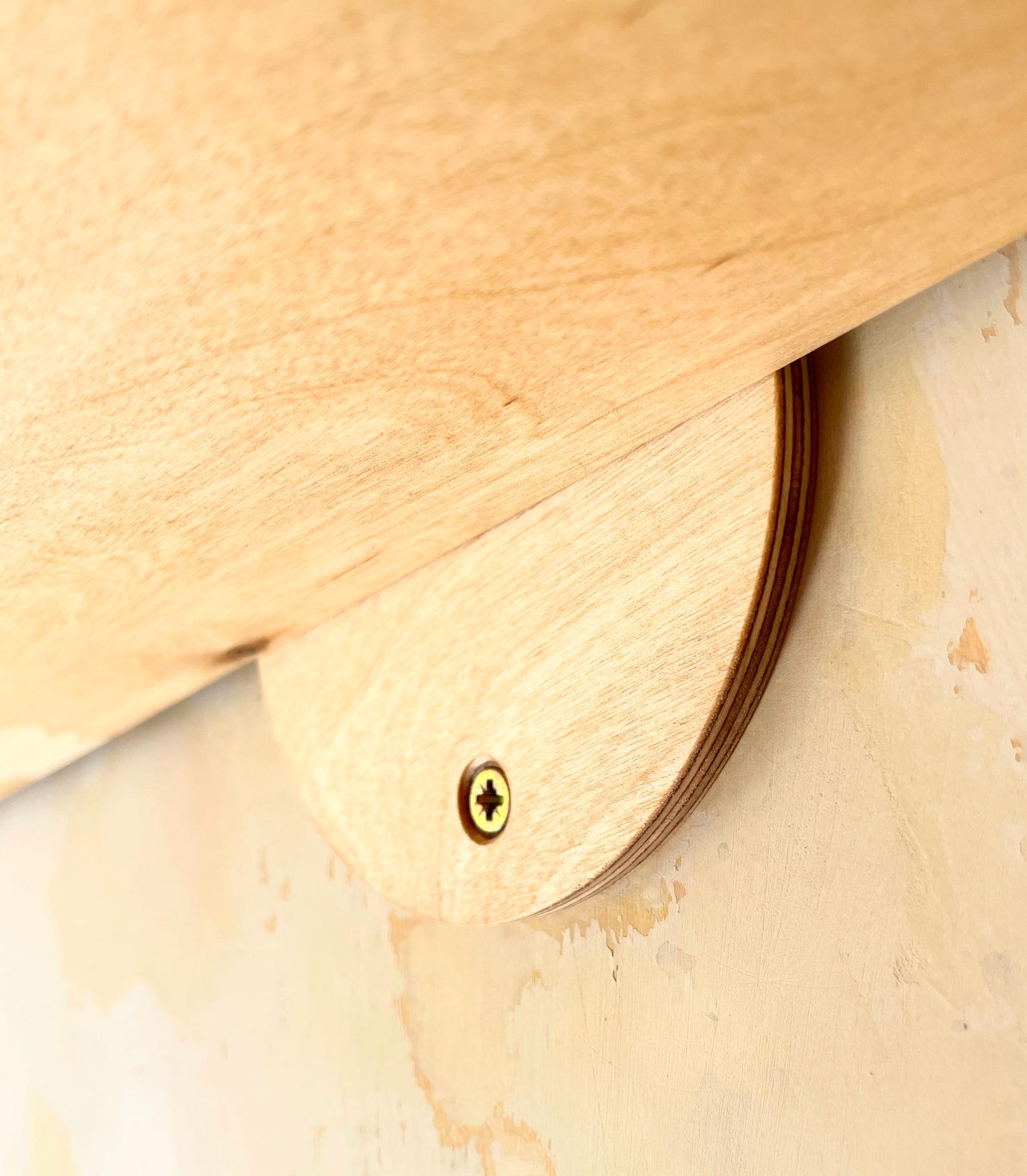 Art Deco Floating Shelf With Scallop Marquetry Frill | English Oak ...