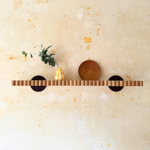 Scalloped Oak Art Deco Floating Shelf | Unique Oak Picture Shelf ...