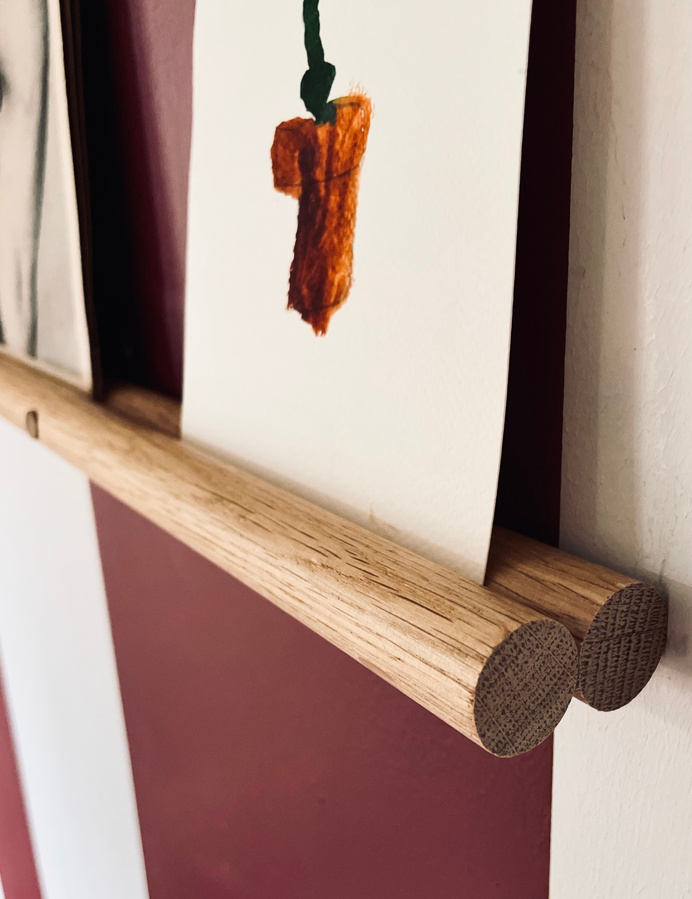 Oak Picture Shelf Two Spindle Oak Photo Shelf Modern Picture Ledge Oak ...