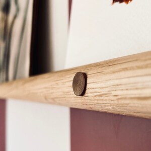 Oak Picture Shelf Two Spindle Oak Photo Shelf Modern Picture Ledge Oak ...