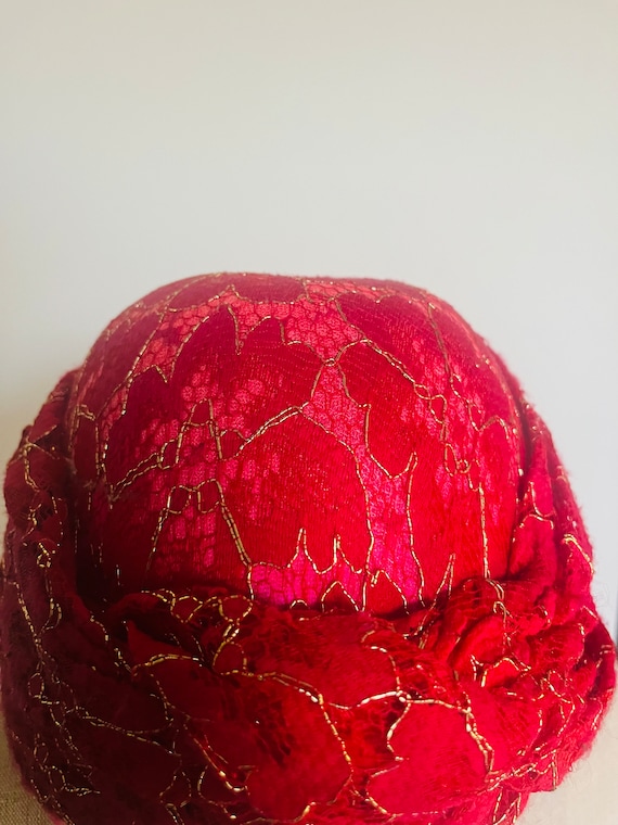 Rare red Vintage custom made Harem hat Small - Gem