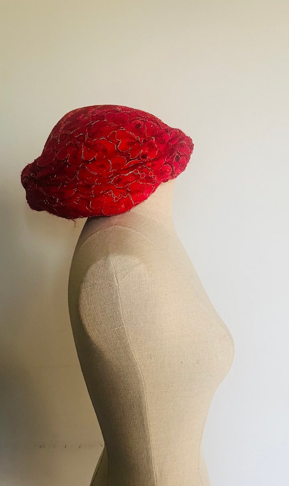 Rare red Vintage custom made Harem hat Small - Gem