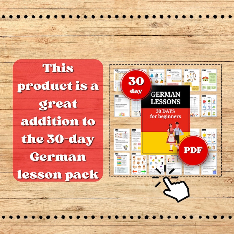 German A1 Vocabulary Study Guide: Printable PDF Bundle - Etsy