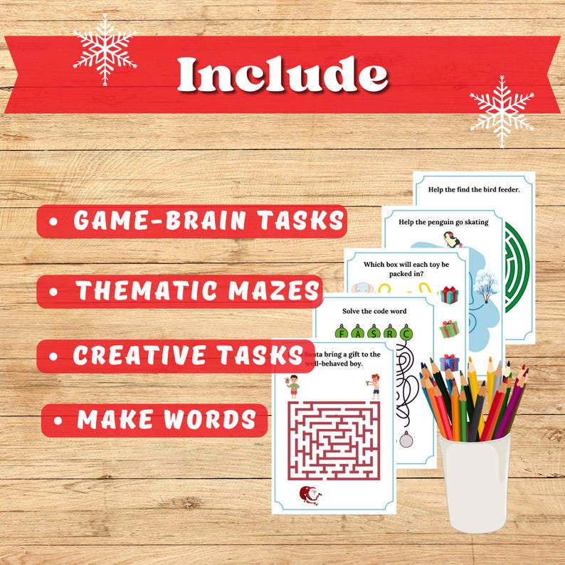 Christmas Printable Mazes for Kids. Christmas Busy Book for Kids ...