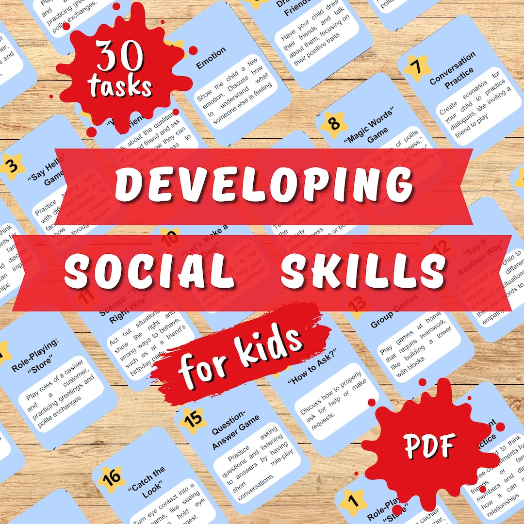 Therapy Games for Developing Social Skills Children. Printable for Kids ...