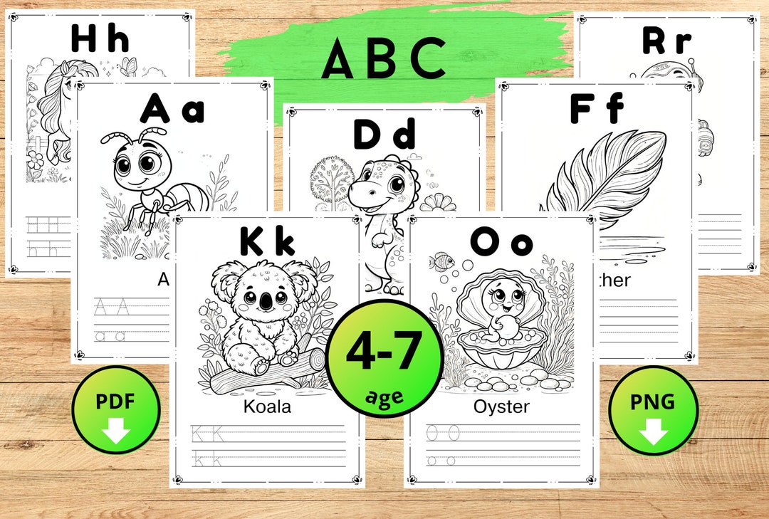 Back to School Educational Alphabet Coloring Book for Kids. Educational ...