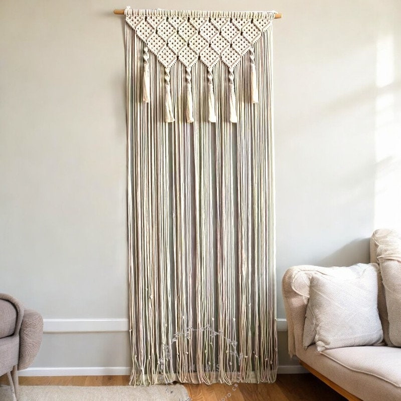 Macrame Wall Curtain - Etsy