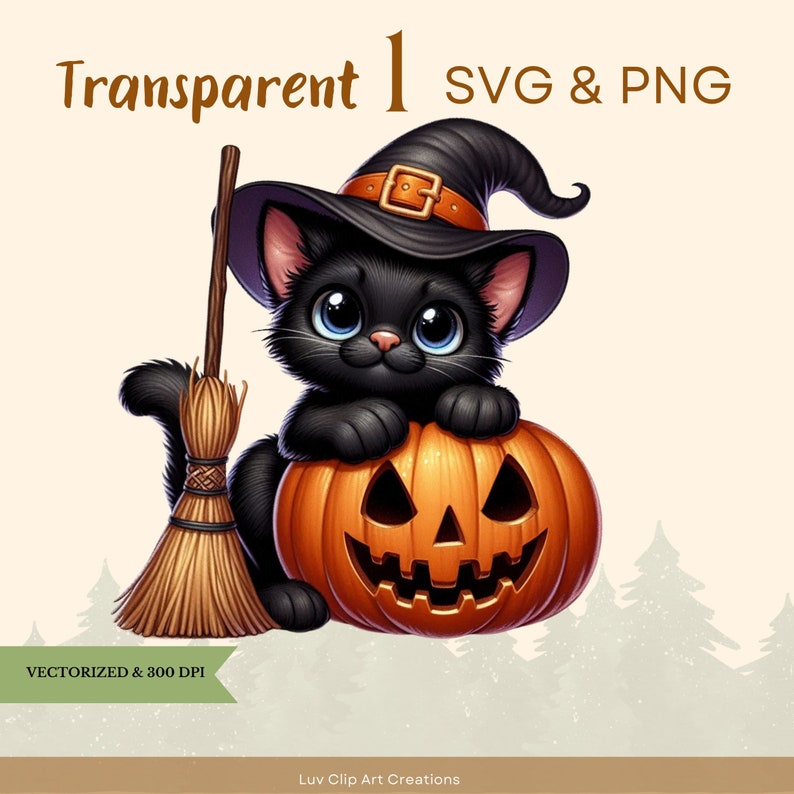 1 Black Cat Halloween Bundle SVG & PNG, Peeking Black Cat, Halloween ...