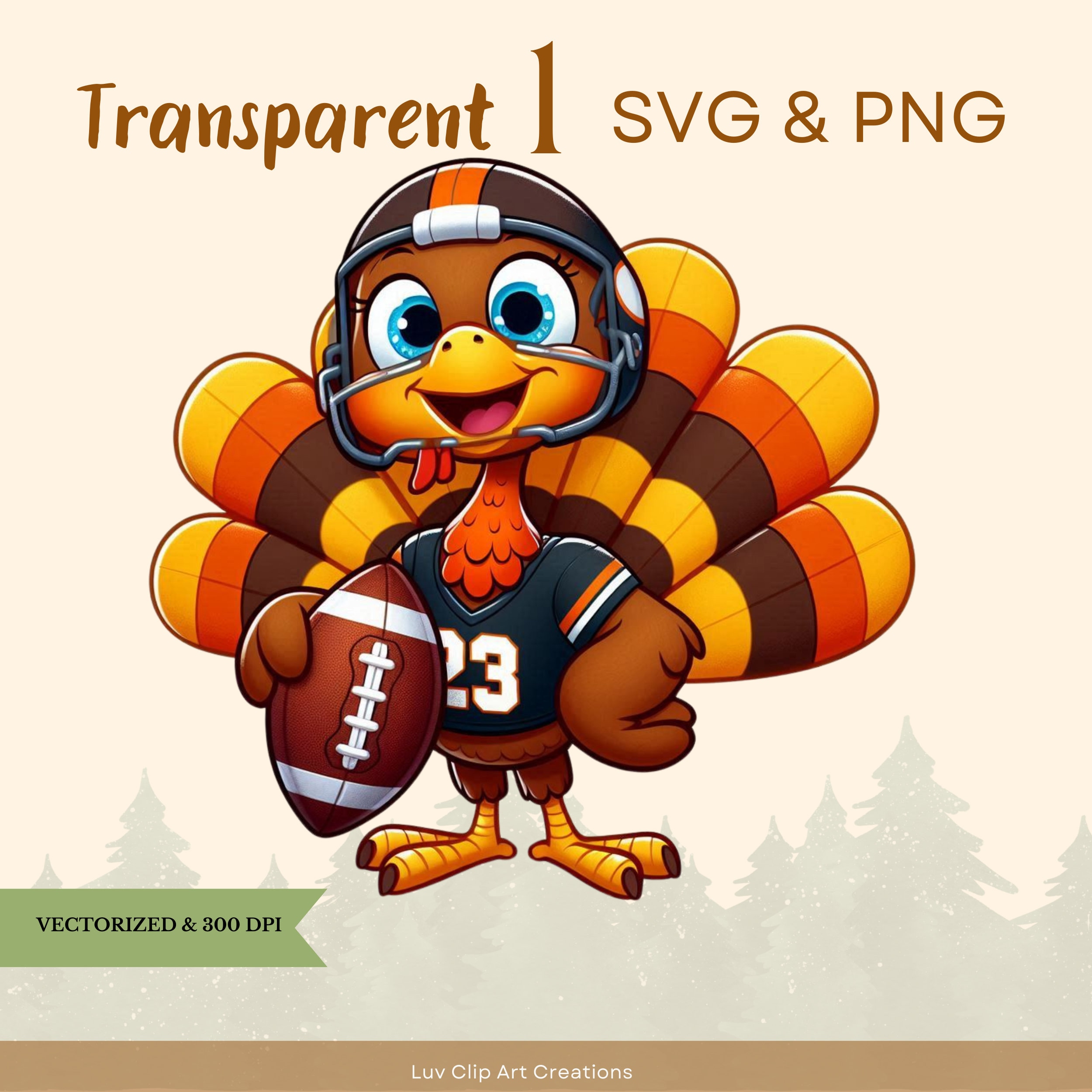 Boy Football Turkey PNG SVG, Thanksgiving Clip Art (digital Download ...