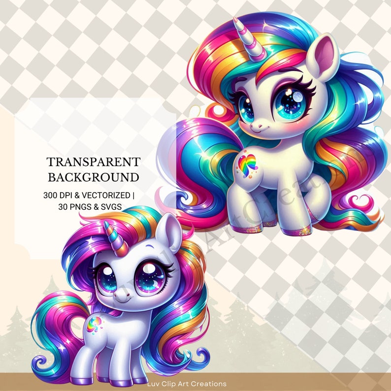 30 Rainbow Unicorn Clip Art Bundle SVG & PNG, Unicorn Tumbler Wrap ...