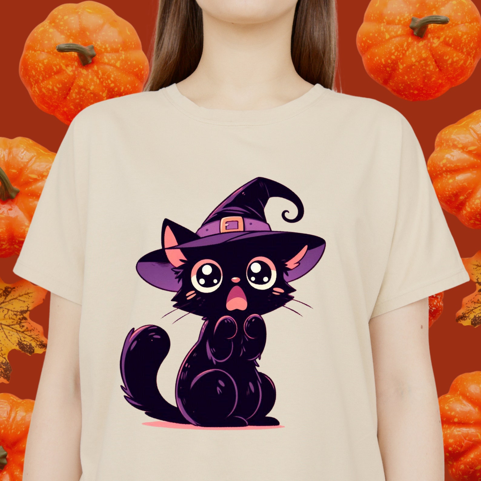 1 Black Cat Halloween Bundle SVG & PNG, Scared Black Cat, Halloween Cat ...