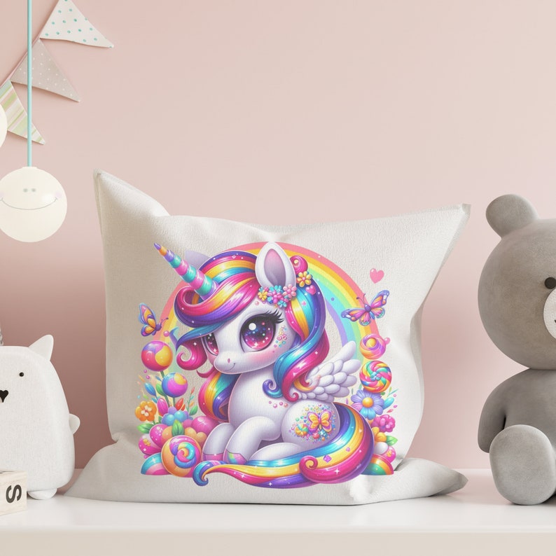 30 PNG Rainbow Unicorn Clip Art Bundle, Unicorn Tumbler Wrap, Baby ...