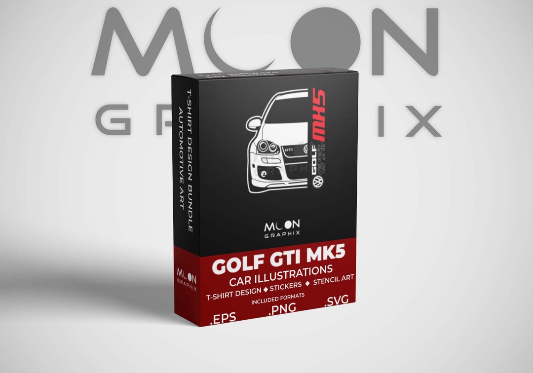 Vw Golf Mk5 Gti T-shirt Illustration Design 1 Pack Sticker SVG PNG EPS ...