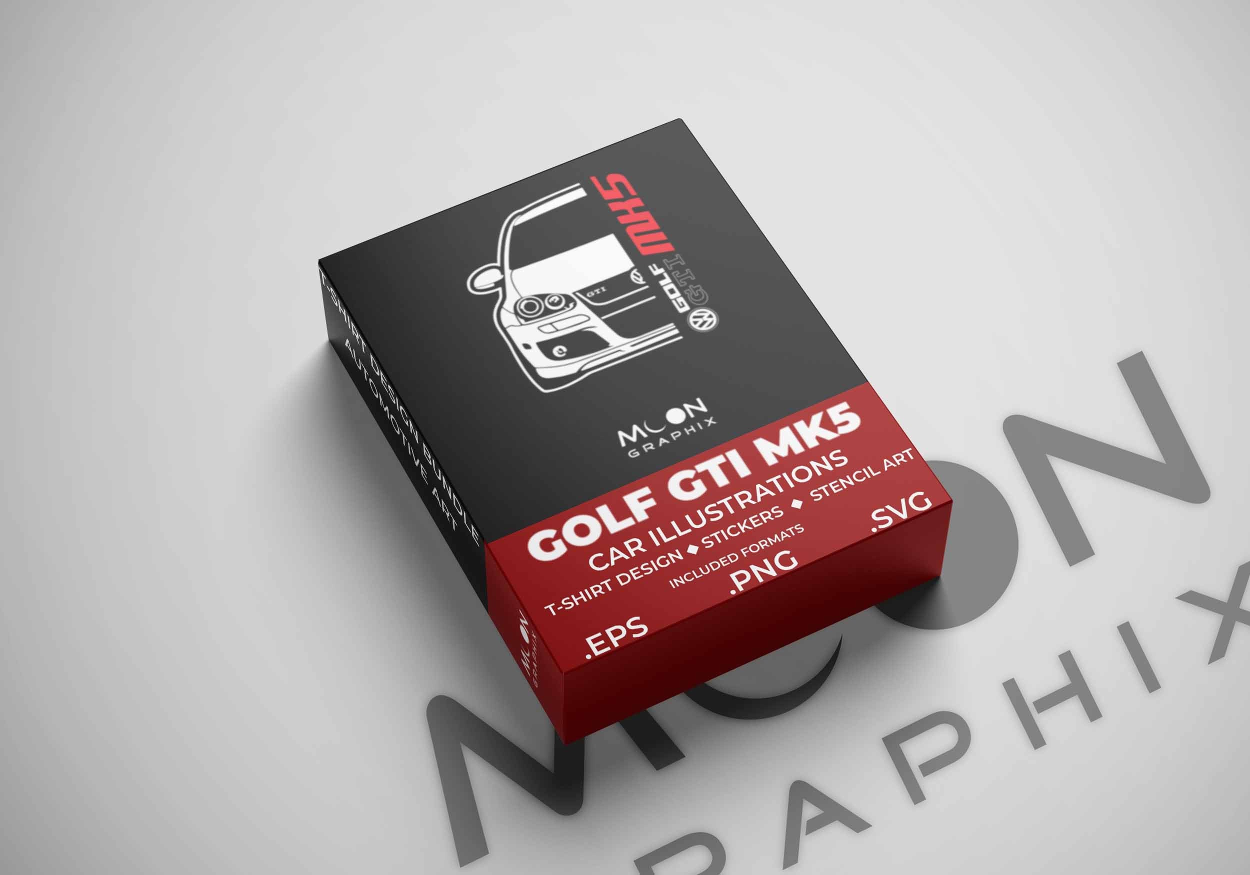 Vw Golf Mk5 Gti T-shirt Illustration Design 1 Pack Sticker SVG PNG EPS ...