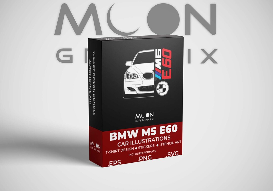 Bmw E60 M5 Clipart T-shirt Illustration Design 1 Pack Sticker SVG PNG EPS Vector Clipart - Etsy