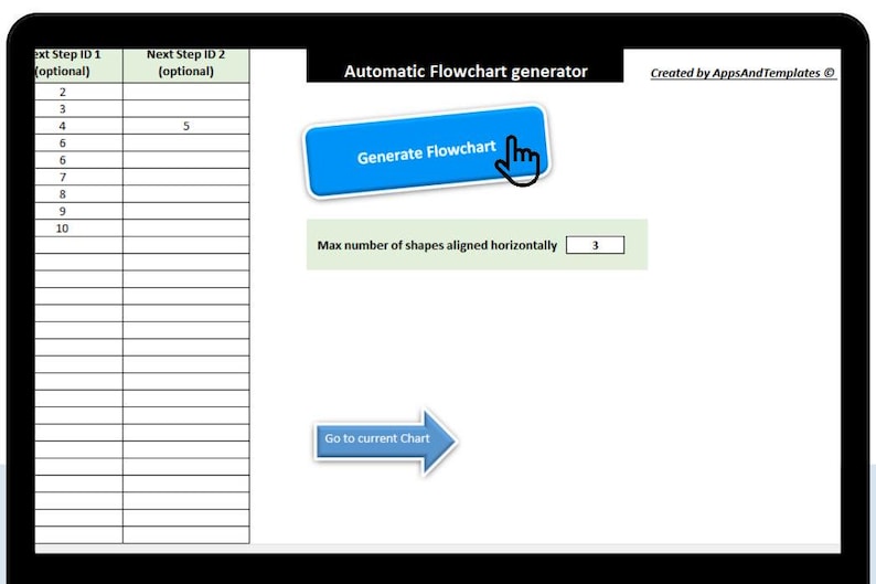Automatic Flowchart Generator in Excel (windows PC) - Etsy