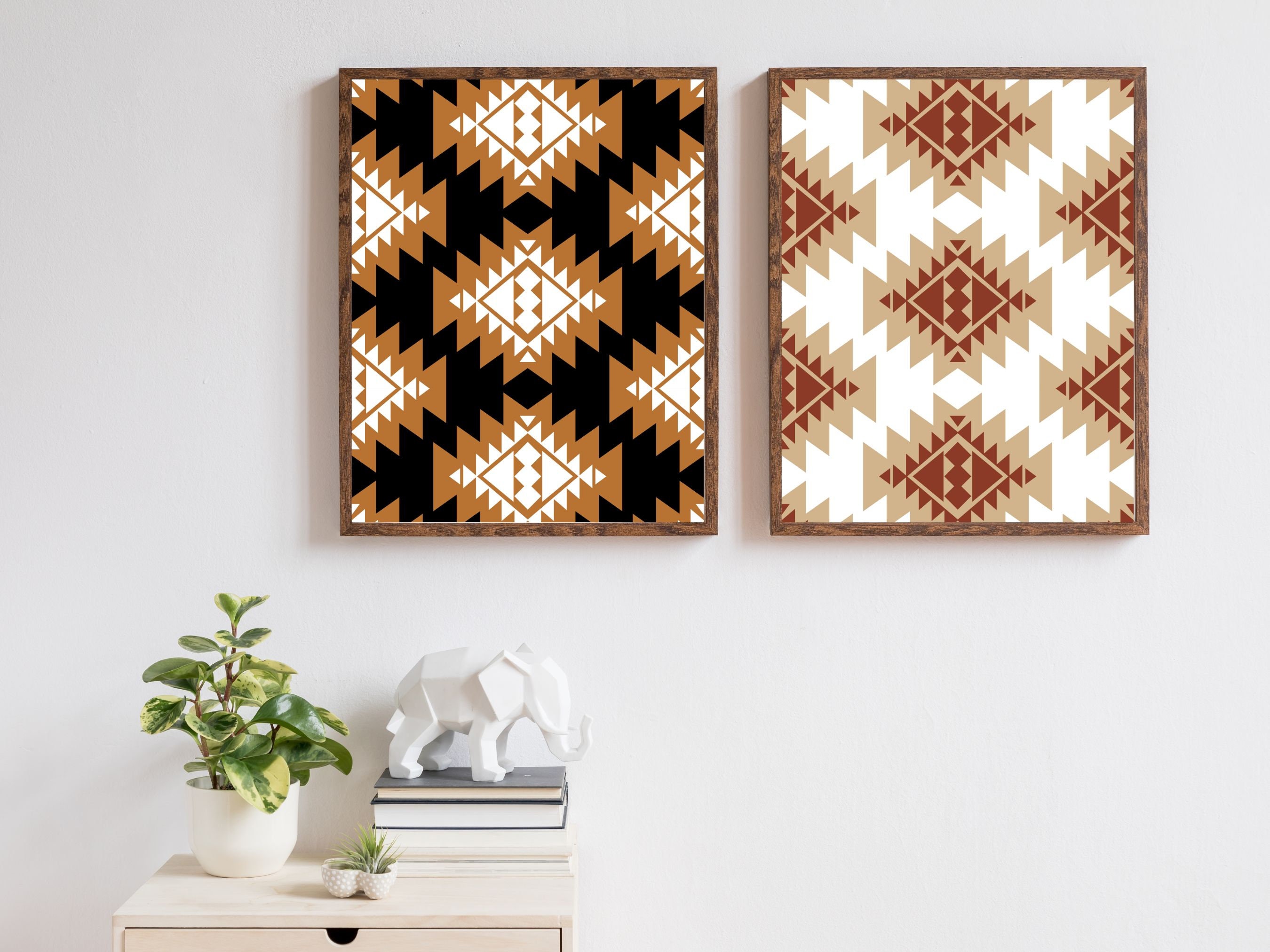 Aztec Wall Art, Tribal Snake Art, 6 Printable Art, Digital Print Bundle ...