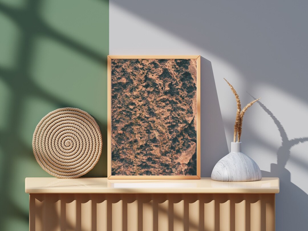 Red Earth Texture Wall Art, Modern Brown Poster, Nature Inspire Room ...