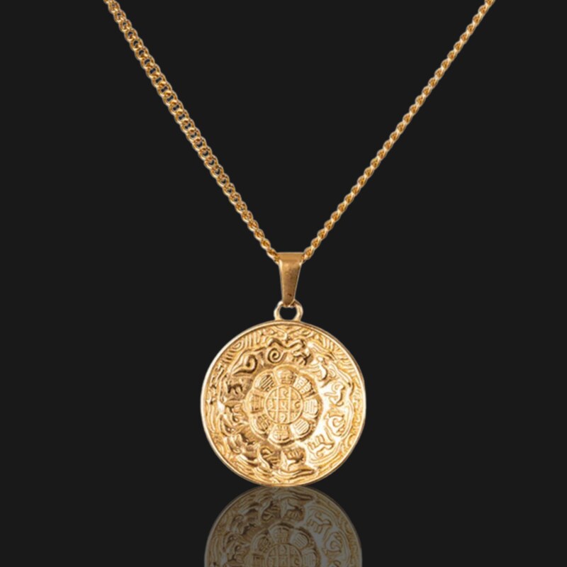 Gold Medallion Charm - Etsy