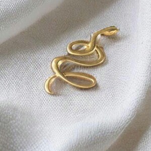 Snake Brooch - PVD Gold Plated Unique Snake Lapel Pin/ Minimalist ...