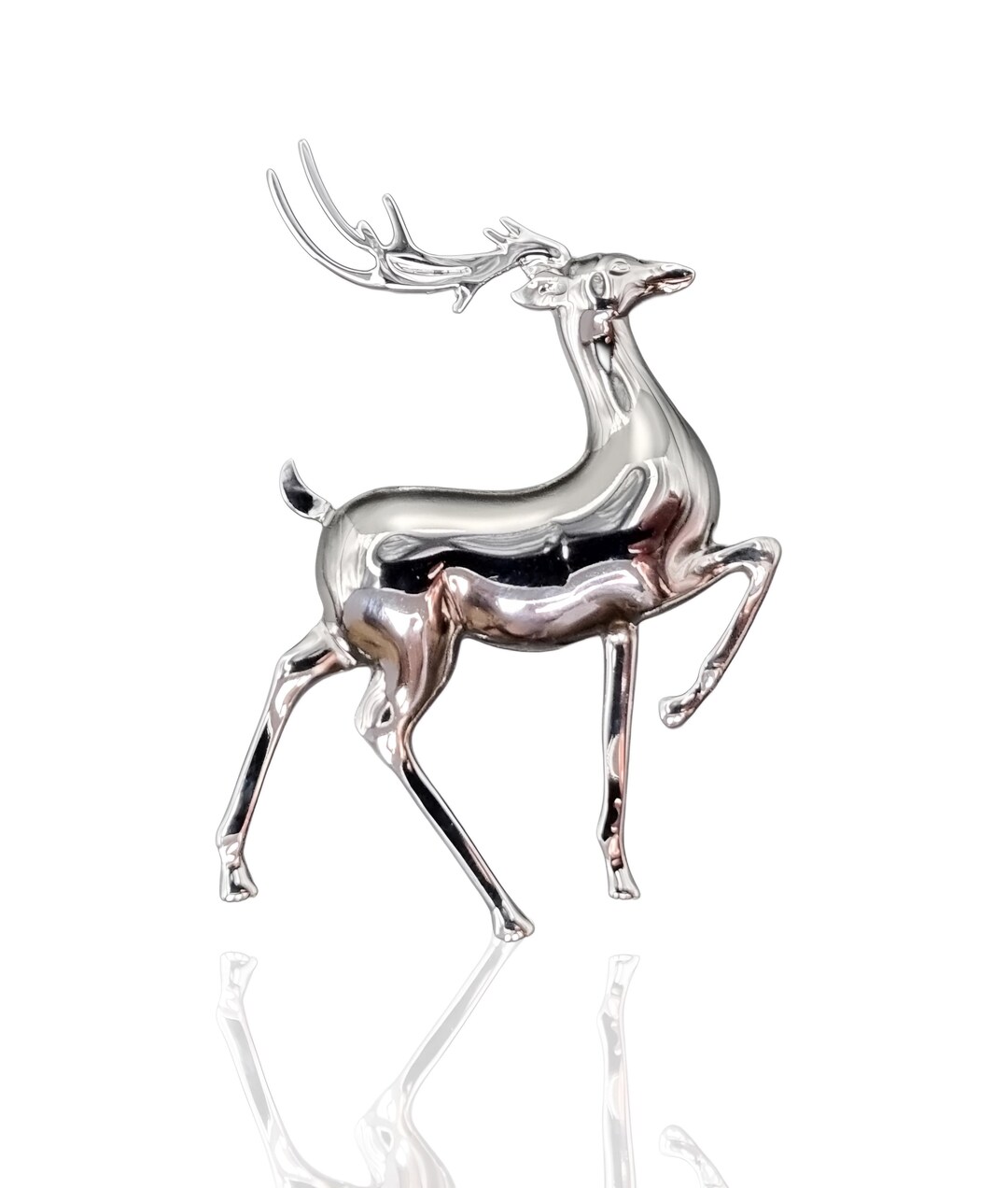 Stag Brooch 316 Stainless Steel Gold Silver Plated – Deer Pin, Animal ...