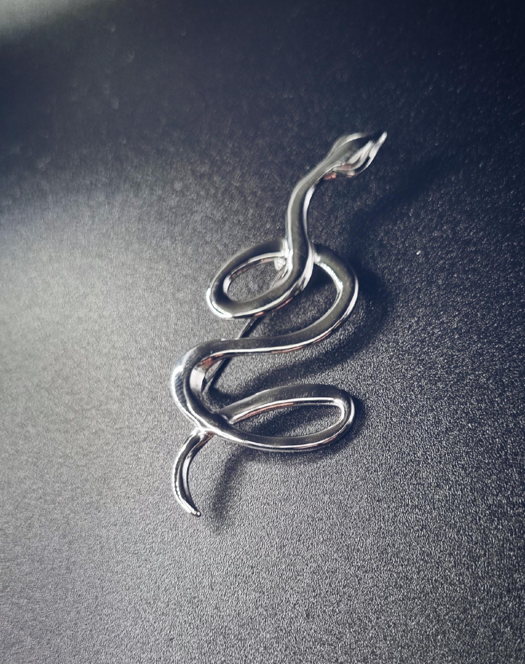 Snake Brooch - PVD Gold Plated Unique Snake Lapel Pin/ Minimalist ...