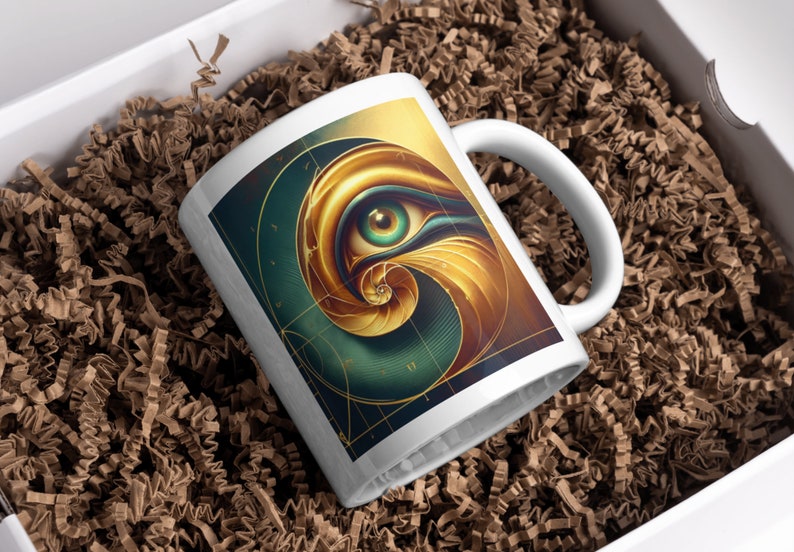 Eye of Horus Mystical Mug Golden Ratio Ceramic Coffee Cup 11oz,15oz ...