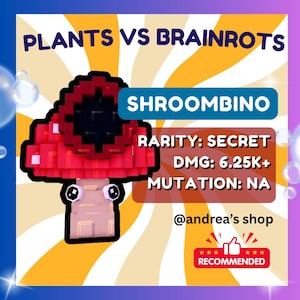 Plants Vs Brainrots Shroombino - Etsy