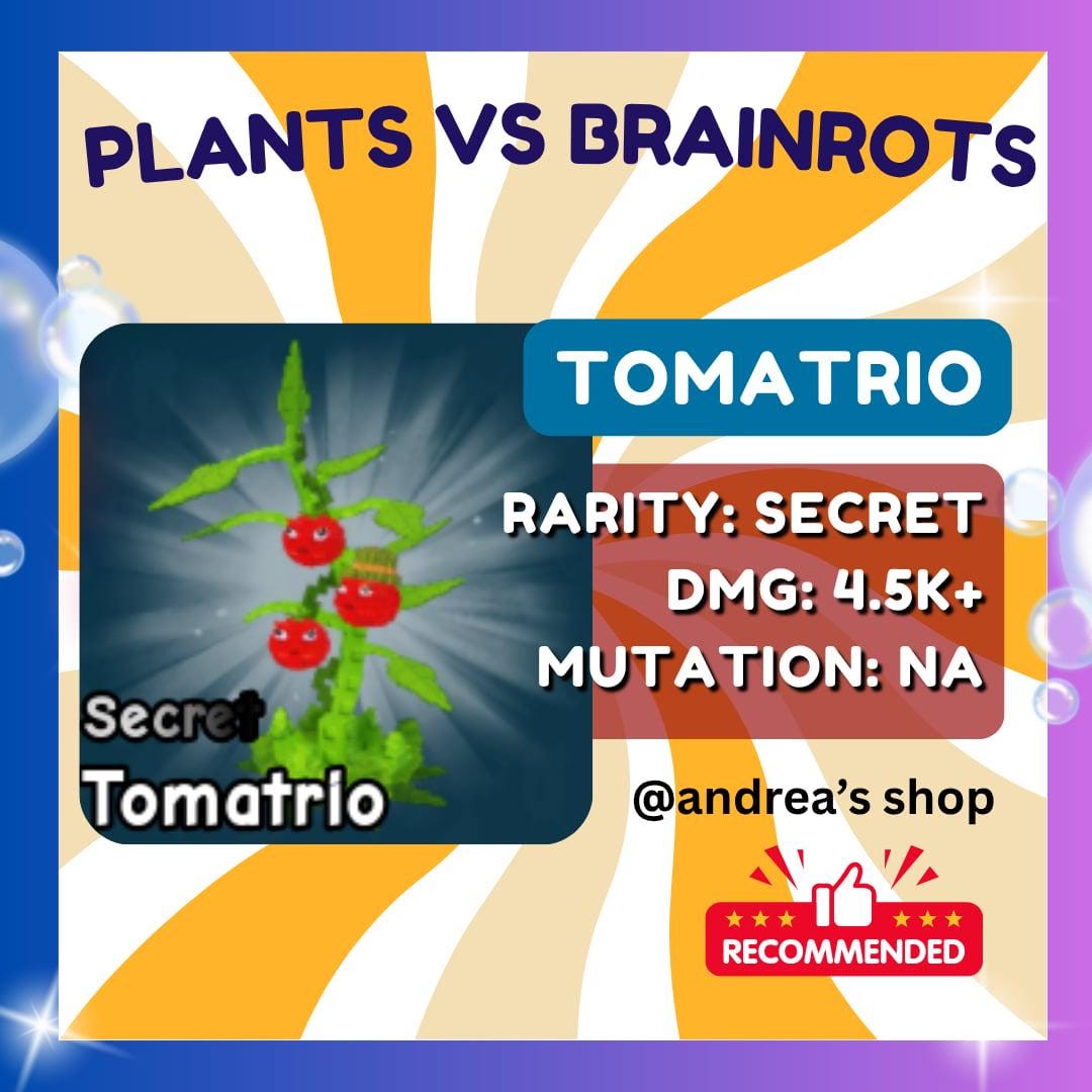 Tomatrio - Plants Vs Brainrots (read Description) - Etsy Canada