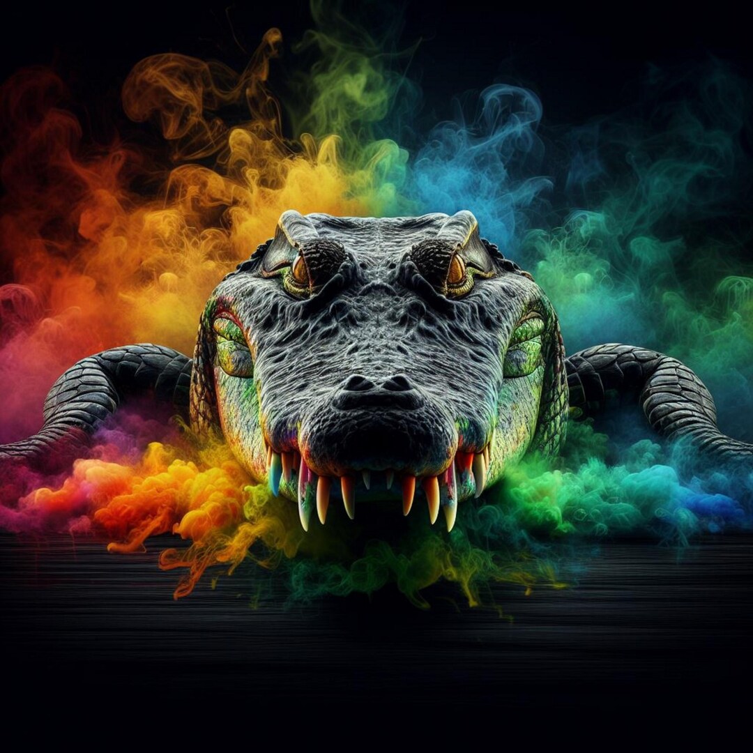 Crocodile Digital Printable Art, Crocodile Print Art, Crocodile Wall ...