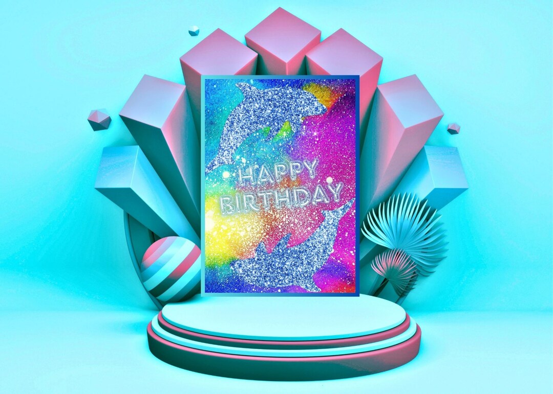 Happy Birthday Card Printable, Instant Digital Download With Star ...