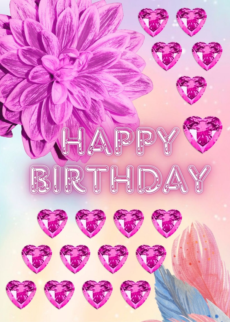 Happy Birthday Card Printable, Instant, Digital Download With Heels ...