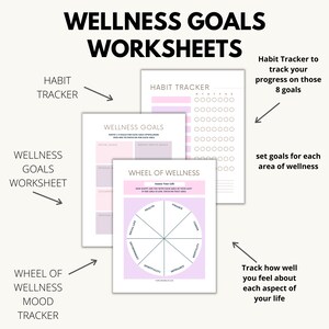 Wellness Goals Worksheet, Wellness Planner - Etsy